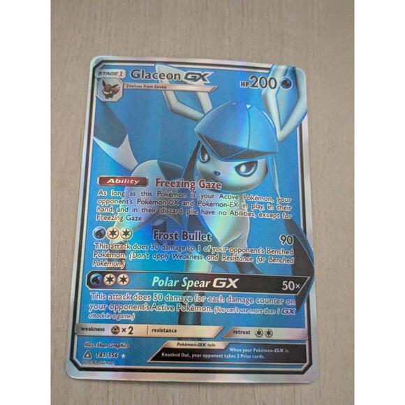 Pokemon | Other | Glaceon Gx Rare Pokmon Card | Poshmark